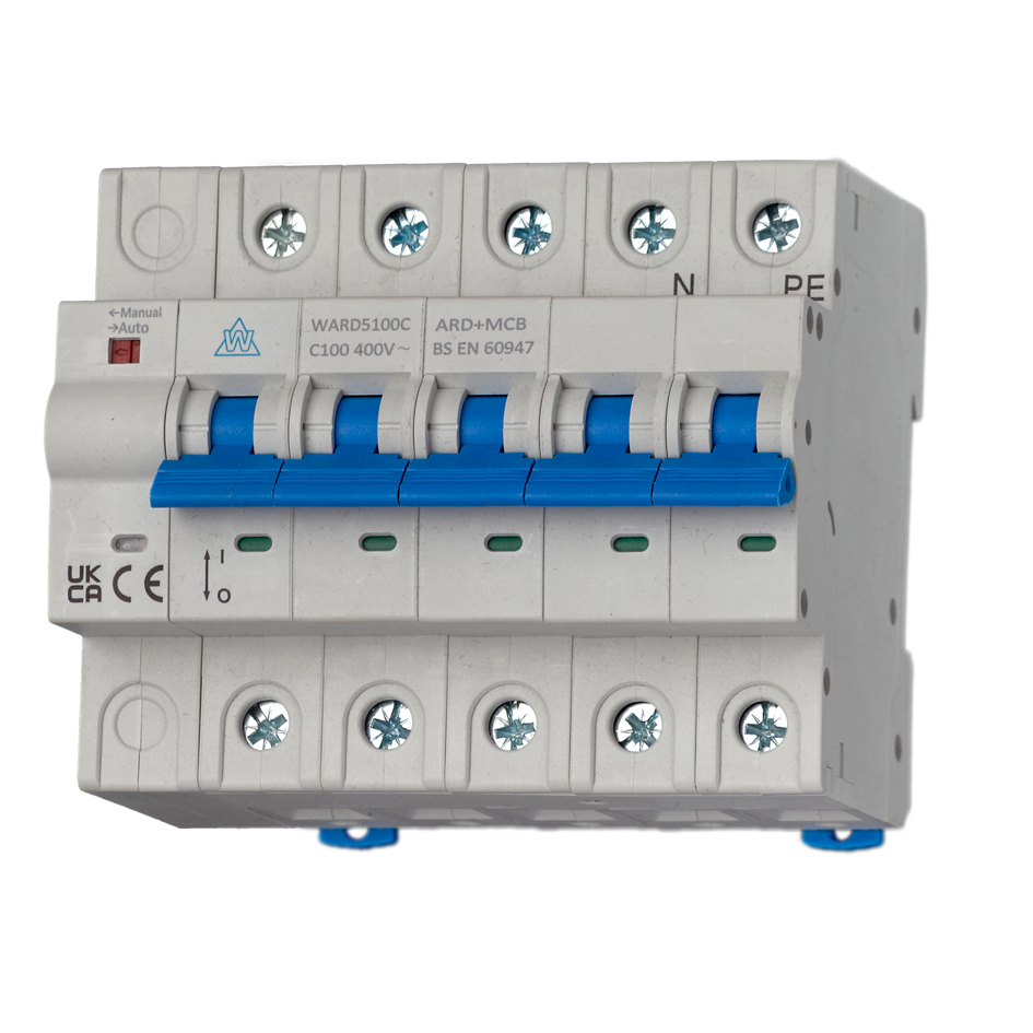 5 Pole 100A Auto Reset MCB | WARD5100C with PME Fault Protection