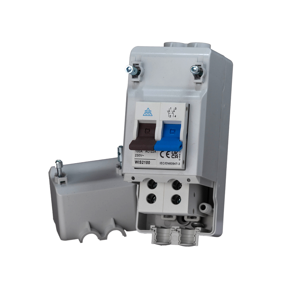 100A Meter Isolator – 2 Way Plastic Enclosure, Twin Pole | WEC2100