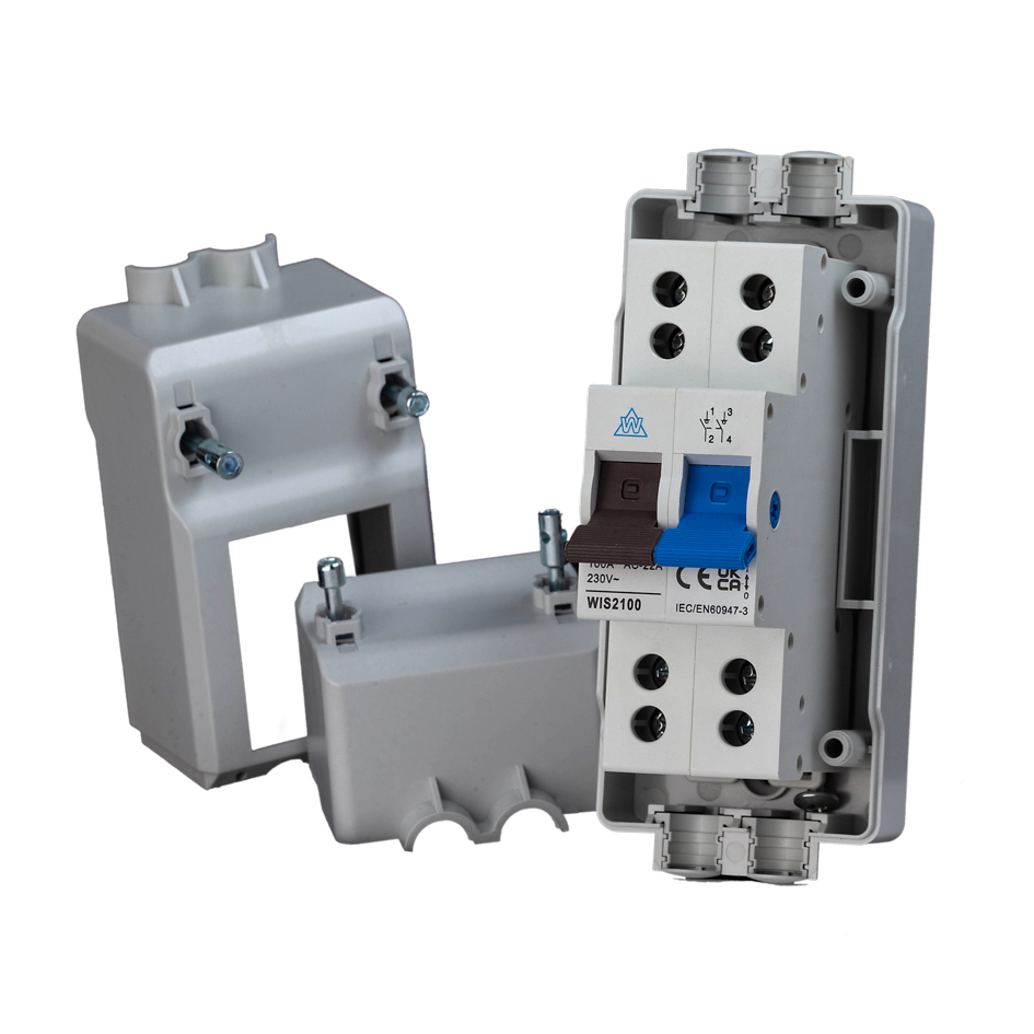 100A Meter Isolator – 2 Way Plastic Enclosure, Twin Pole | WEC2100