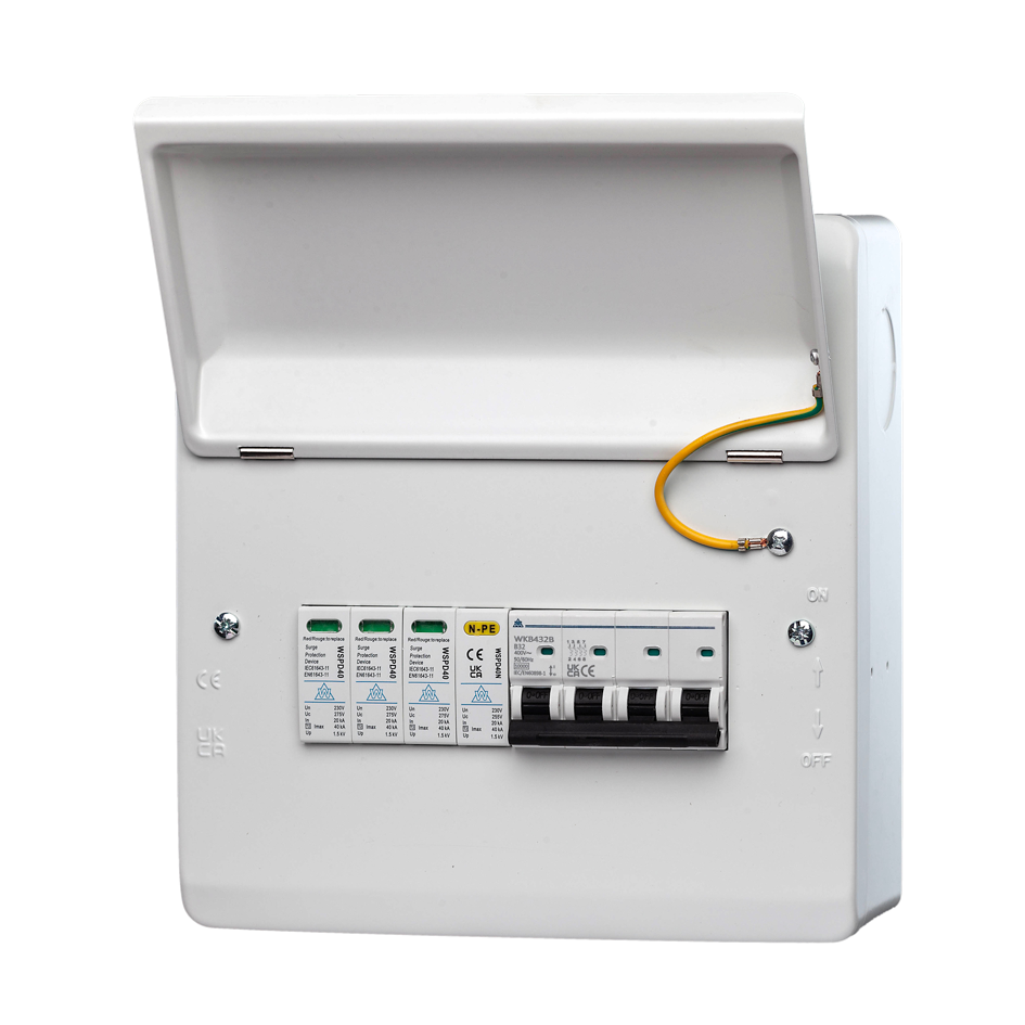 3 Phase SPD Unit with 40A MCB | Type 2 Surge Protection