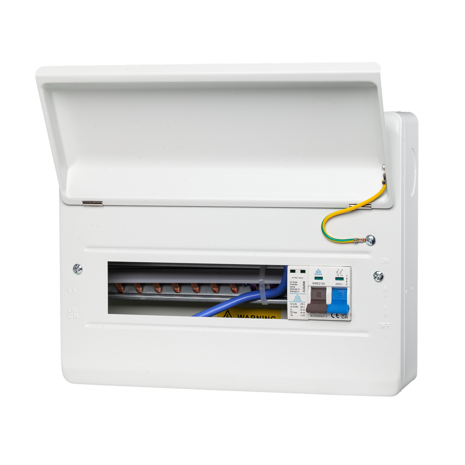 WME 10 Module Surge Protected Metal Enclosure – 100A Main Switch + SPD
