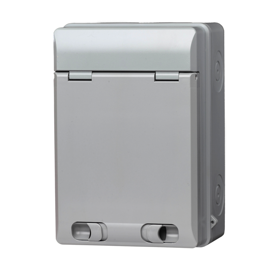 IP65 Plastic Garage Enclosure – 63A RCD + 6A / 16A MCBs (WPGU04/616 ...