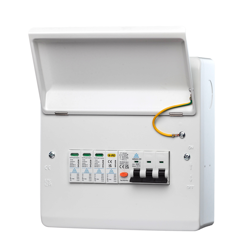 3 Phase SPD Unit with 40A MCB | Type 2 Surge Protection