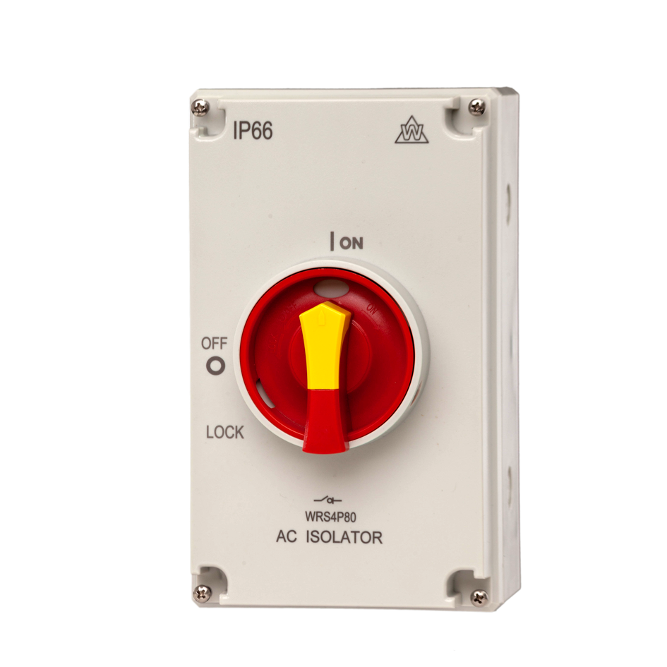 WRS4P20 – 20A 4 Pole AC Rotary Isolator, IP65 | WCED Switch